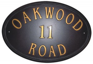 house name signs, custom made in solid cast iron by Lumley Designs UK