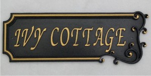 house name signs, custom made in solid cast iron by Lumley Designs UK
